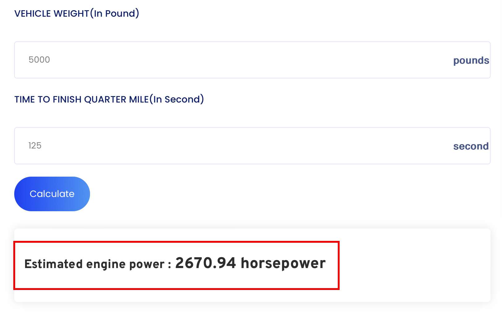 Horsepower Calculator - Measure Engine Power & Peak RPM