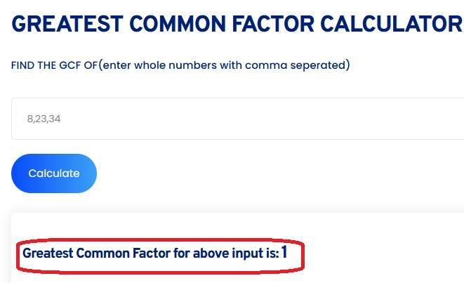 Greatest Common Factor Calculator (GCF, HCF, GCD)