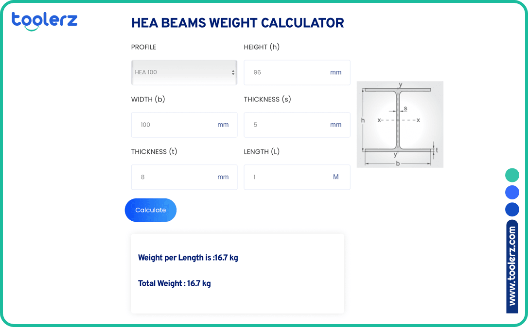 Beam Weight Calculator – Instantly Estimate Steel HEA/IPBL Weights